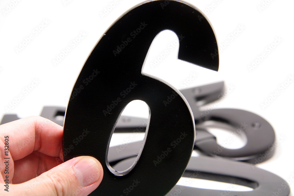 hand holding number 6 Stock Photo | Adobe Stock
