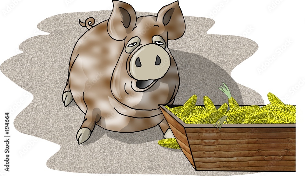 Poster pig at the trough – Wall Art | UkPosters