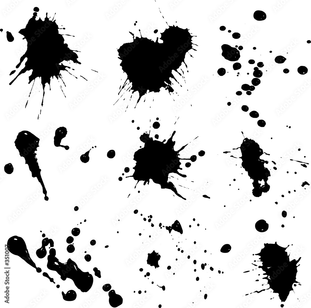 ink splats Stock Illustration | Adobe Stock