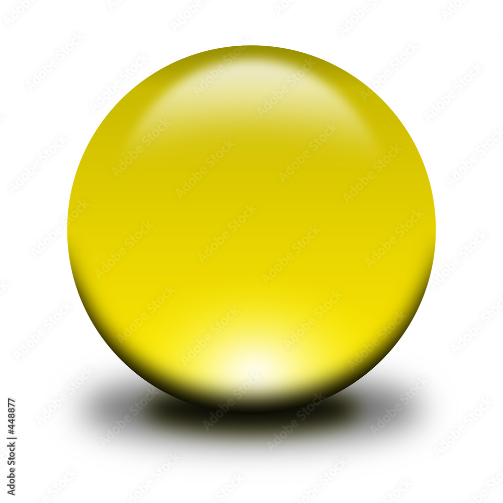 3d glass sphere yellow Stock Illustration | Adobe Stock