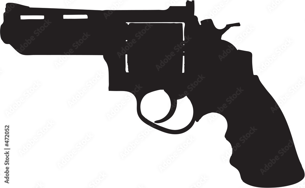 revolver clip art with clipping path Stock Illustration | Adobe Stock