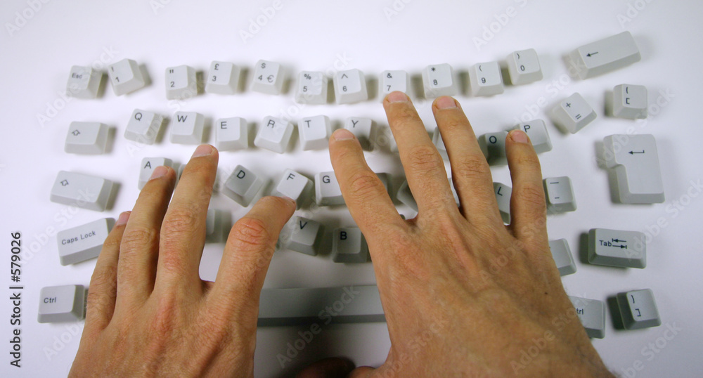 messy keyboard Stock Photo | Adobe Stock