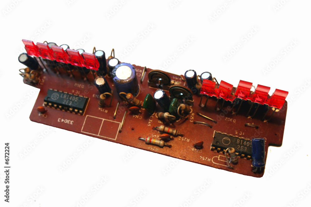 carte électronique avec leds rouges Stock Illustration | Adobe Stock