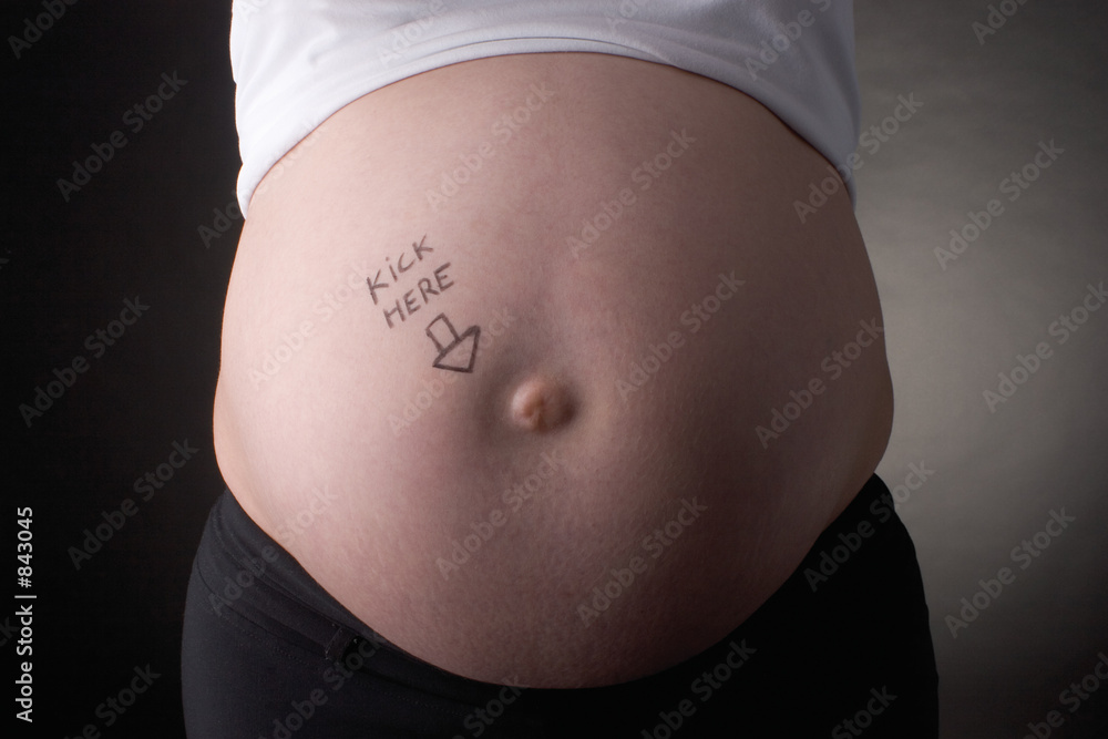 kick here belly Stock Photo | Adobe Stock