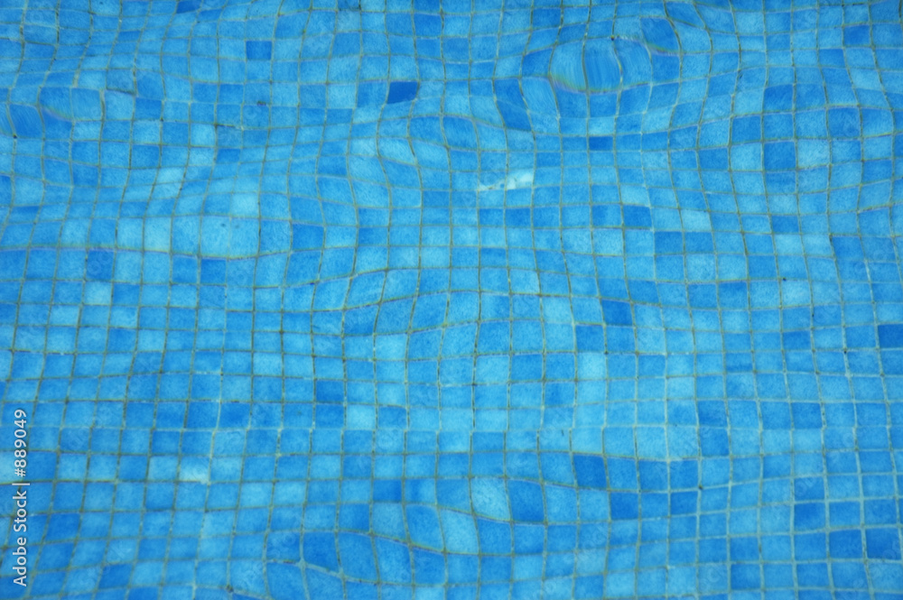 blue tiles background - bottom of a swimming pool Stock Photo | Adobe Stock