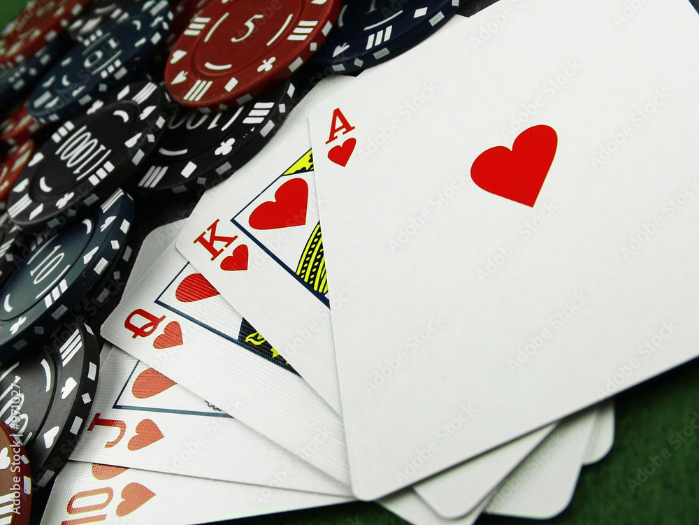playing cards & chips Stock Photo | Adobe Stock