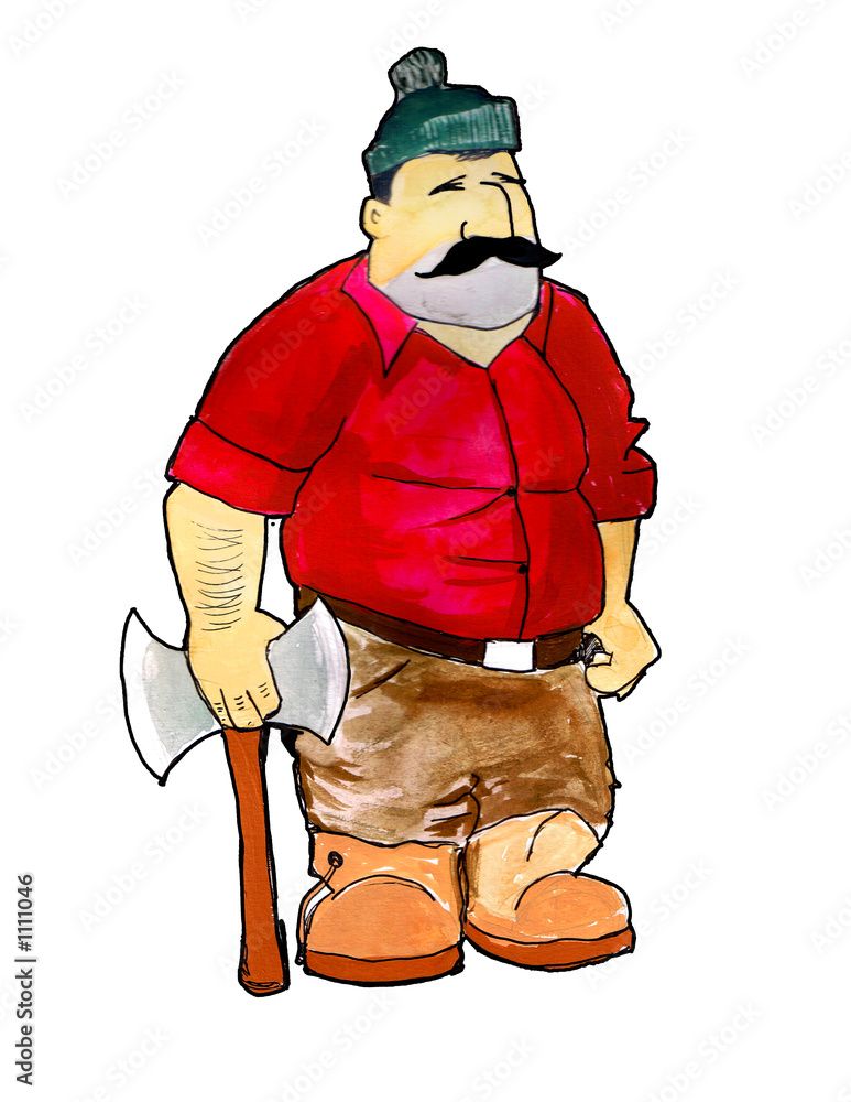 cartoon lumberjack Stock Illustration | Adobe Stock