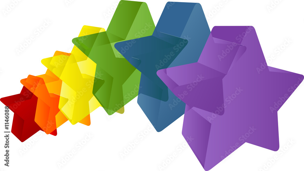 rainbow stars Stock Illustration | Adobe Stock