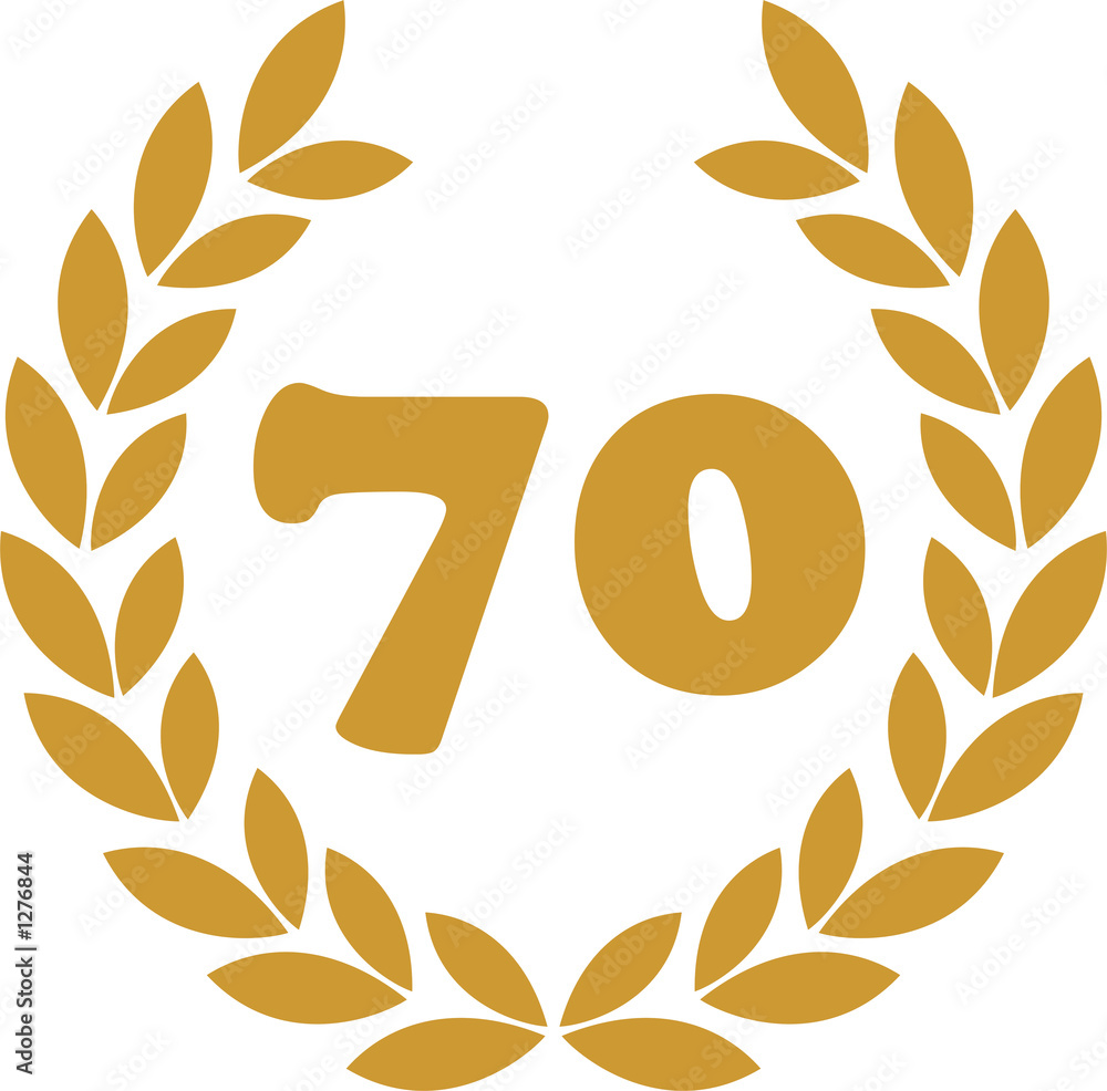 lorbeerkranz 70 Stock Illustration | Adobe Stock