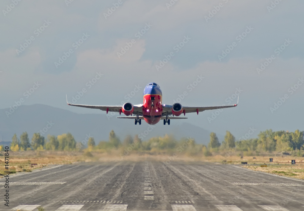 boeing 737 takeoff Stock Photo | Adobe Stock