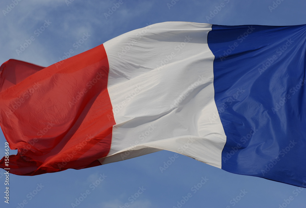 french windy flag Stock Photo | Adobe Stock