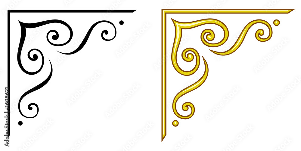 decorative corner ornament. Stock Illustration | Adobe Stock