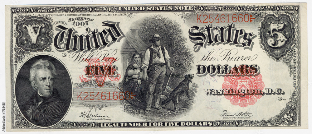 Poster vintage five dollar bill – Wall Art | UkPosters