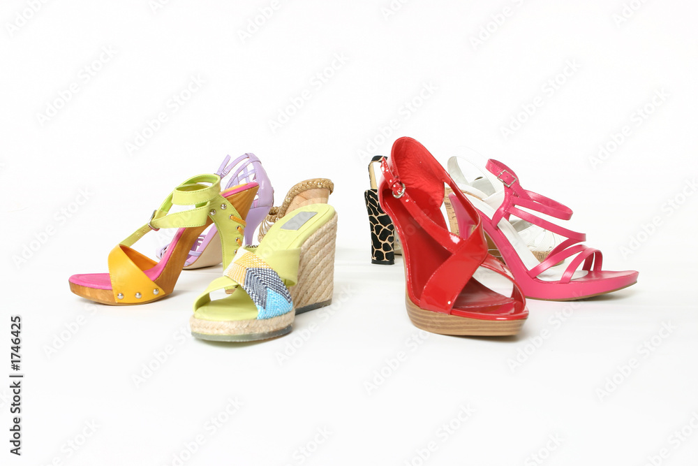 colourful array of shoes Stock Photo | Adobe Stock