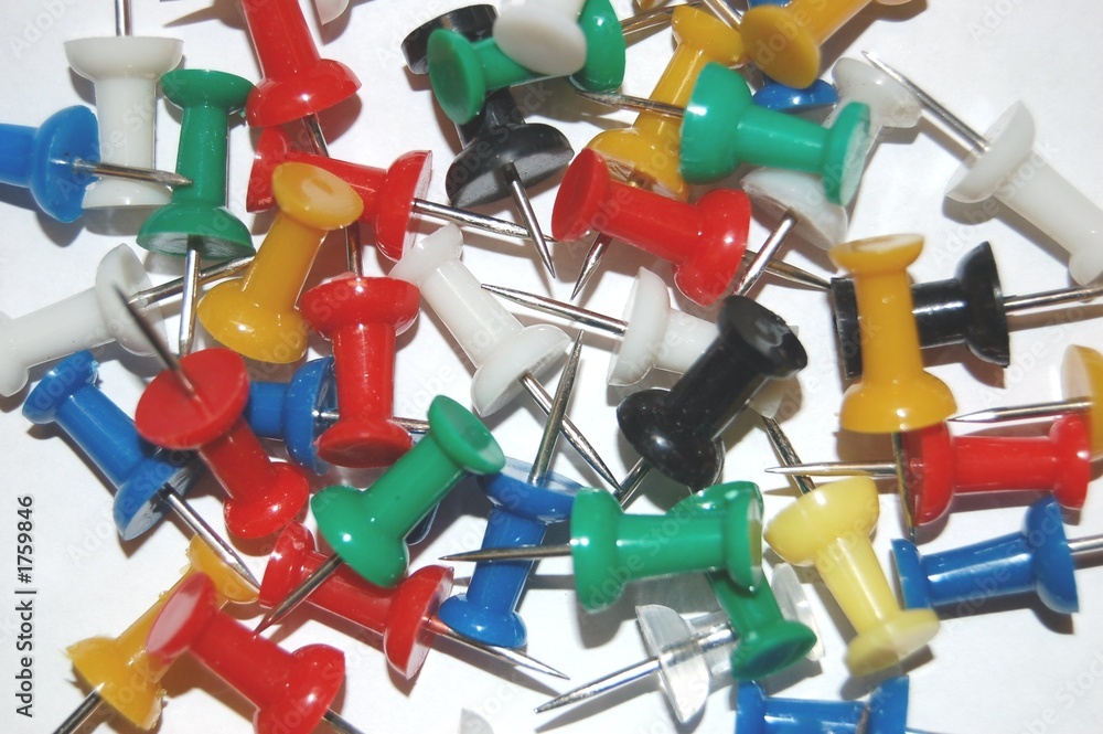 colorful tacks Stock-Foto | Adobe Stock