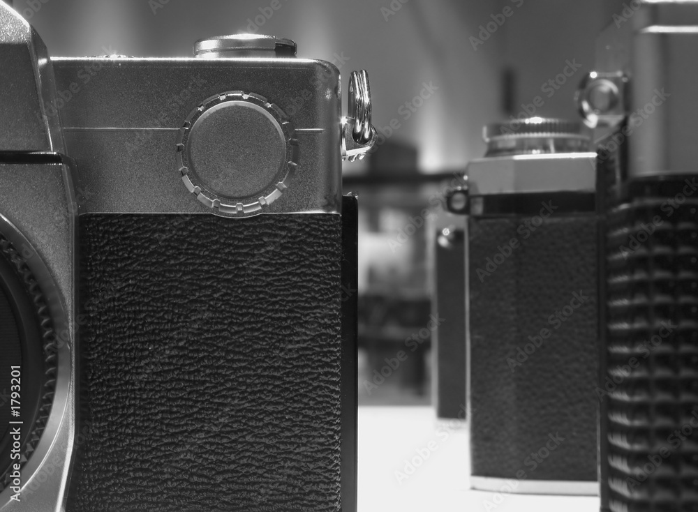 old camera line-up Stock Photo | Adobe Stock