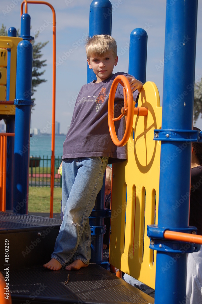 blond barefoot boy Stock Photo | Adobe Stock