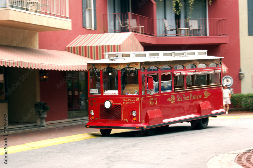 red bus Stock Photo | Adobe Stock