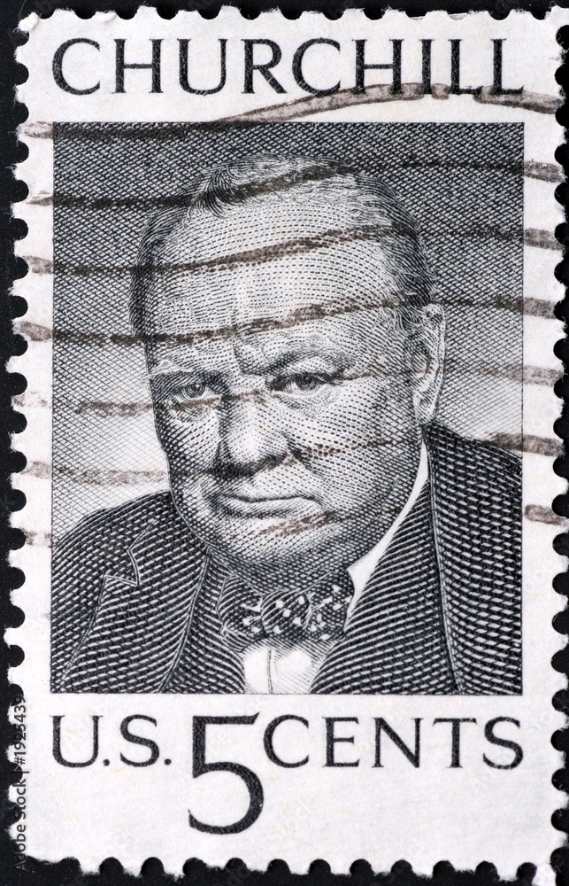 churchill postage stamp Stock Photo | Adobe Stock