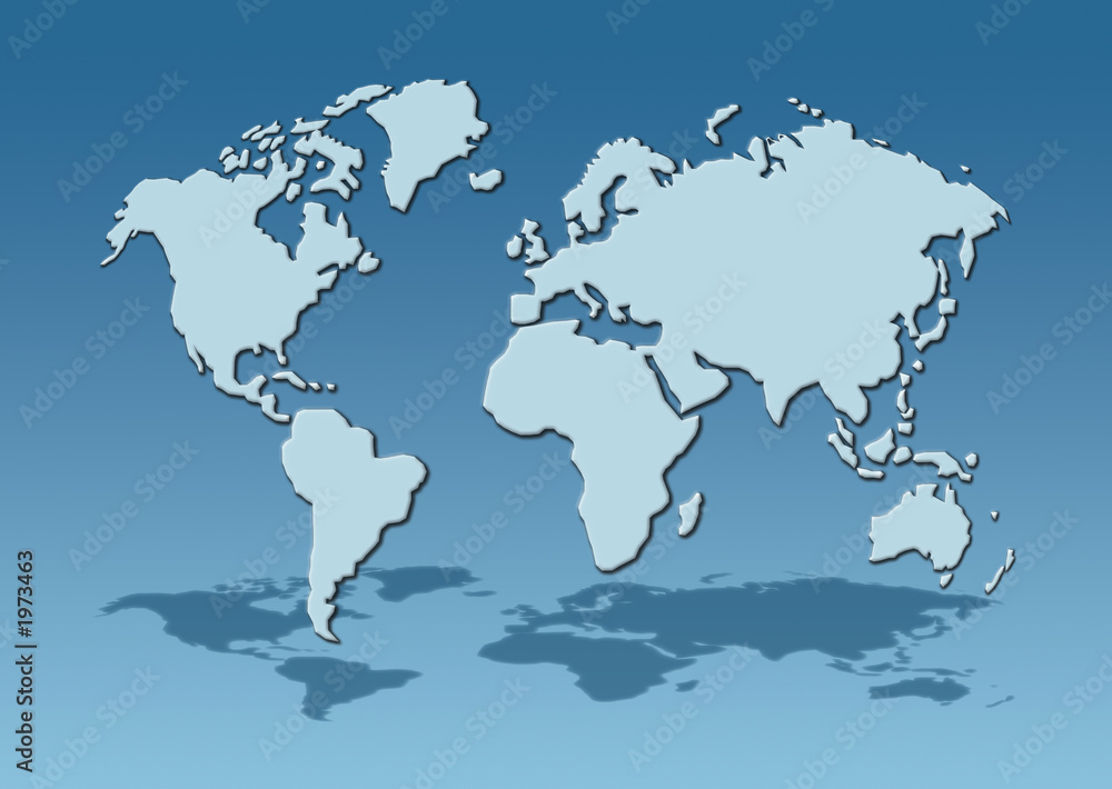 weltkarte, map of world Stock Illustration | Adobe Stock