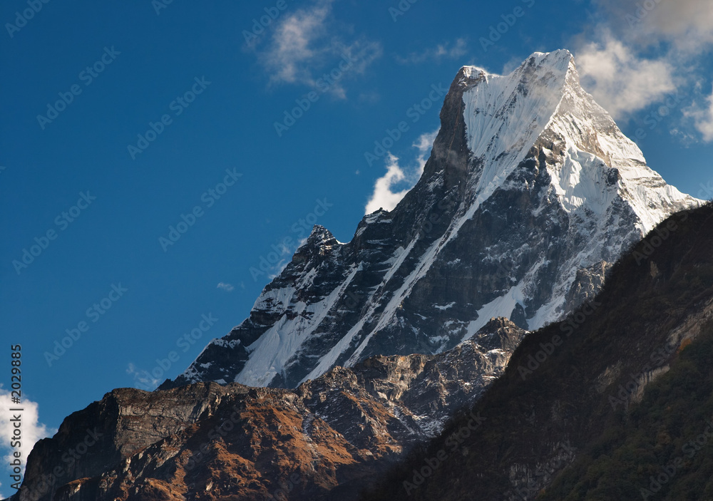 machhapuchhre mountain Stock Photo | Adobe Stock