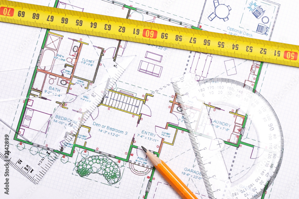 topview of floor plan Stock Photo | Adobe Stock