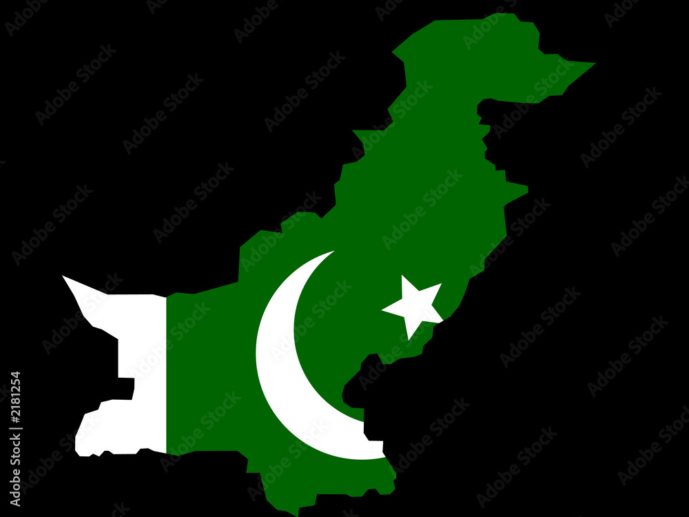 map of pakistan and pakistani flag Stock Illustration | Adobe Stock