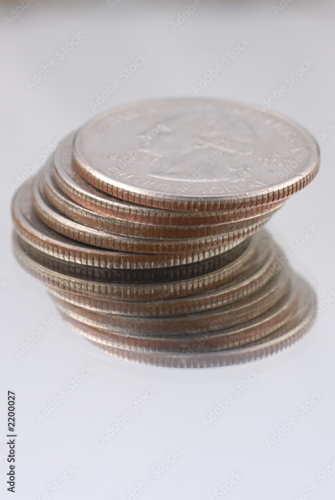 stack of quarters Stock Photo | Adobe Stock