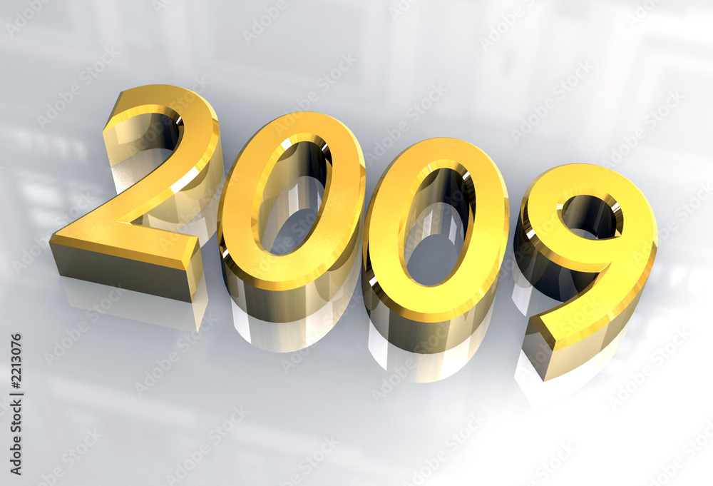 simbolo 2009 in oro Stock Illustration | Adobe Stock