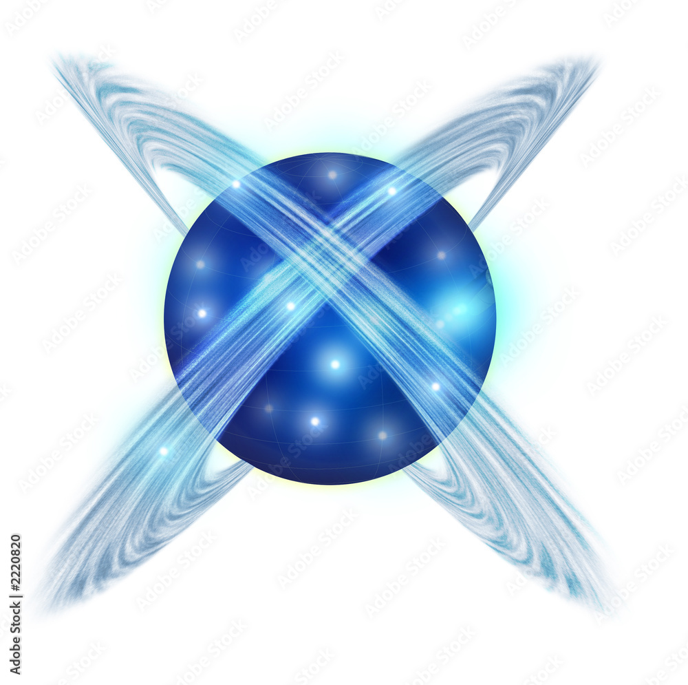 planet with 2 rings Stock Illustration | Adobe Stock