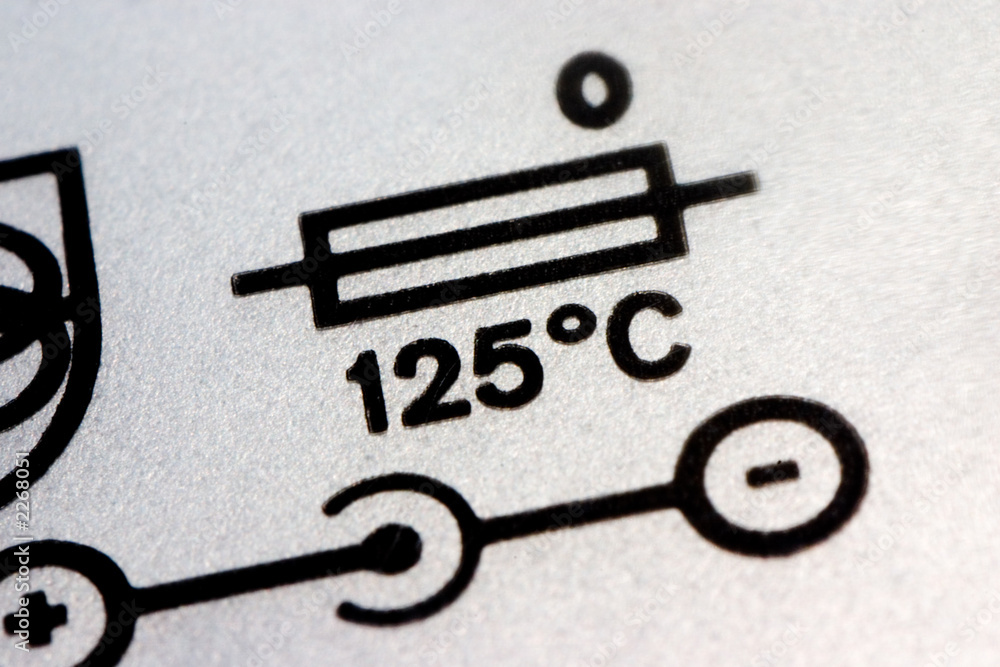 125 grados en esquema electrico Stock Photo | Adobe Stock