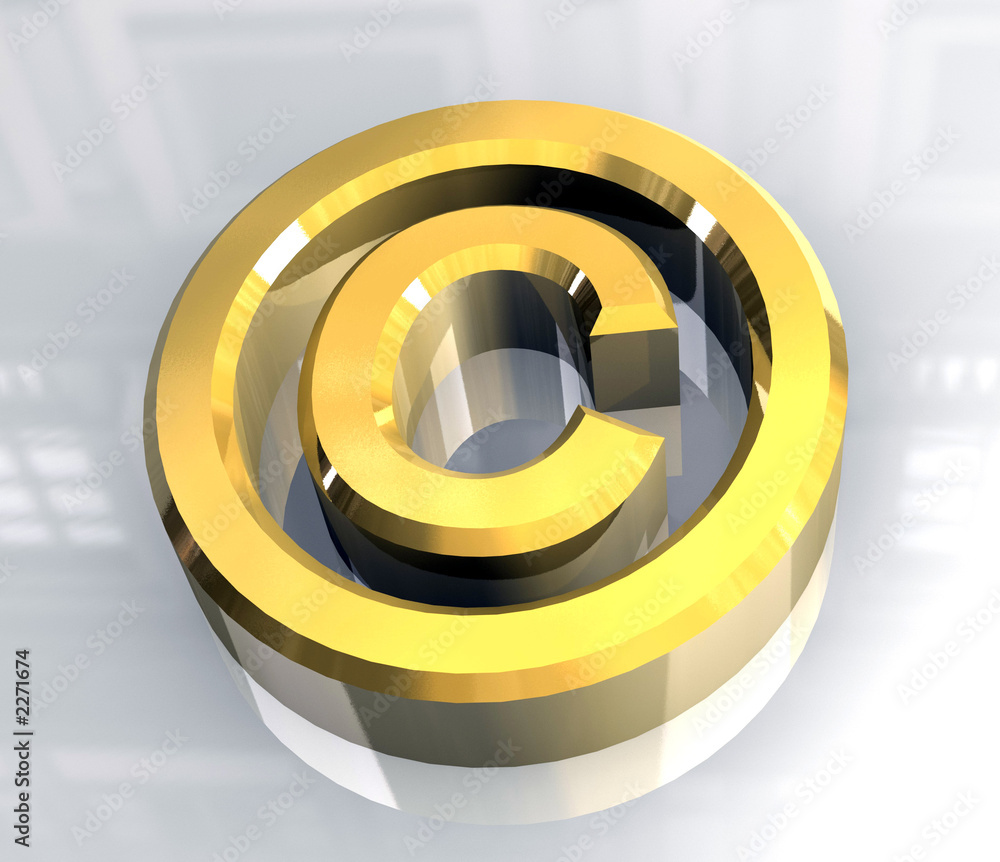 simbolo copyright in oro v2 Stock Illustration | Adobe Stock