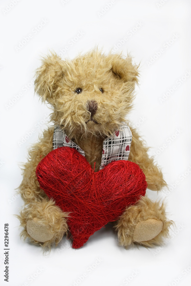 teddy mit herz Stock Photo | Adobe Stock