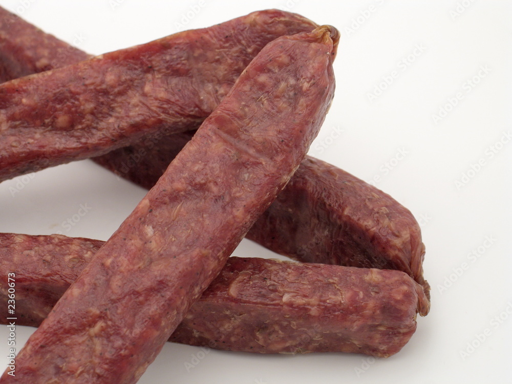 landjäger wurst Stock-Foto | Adobe Stock