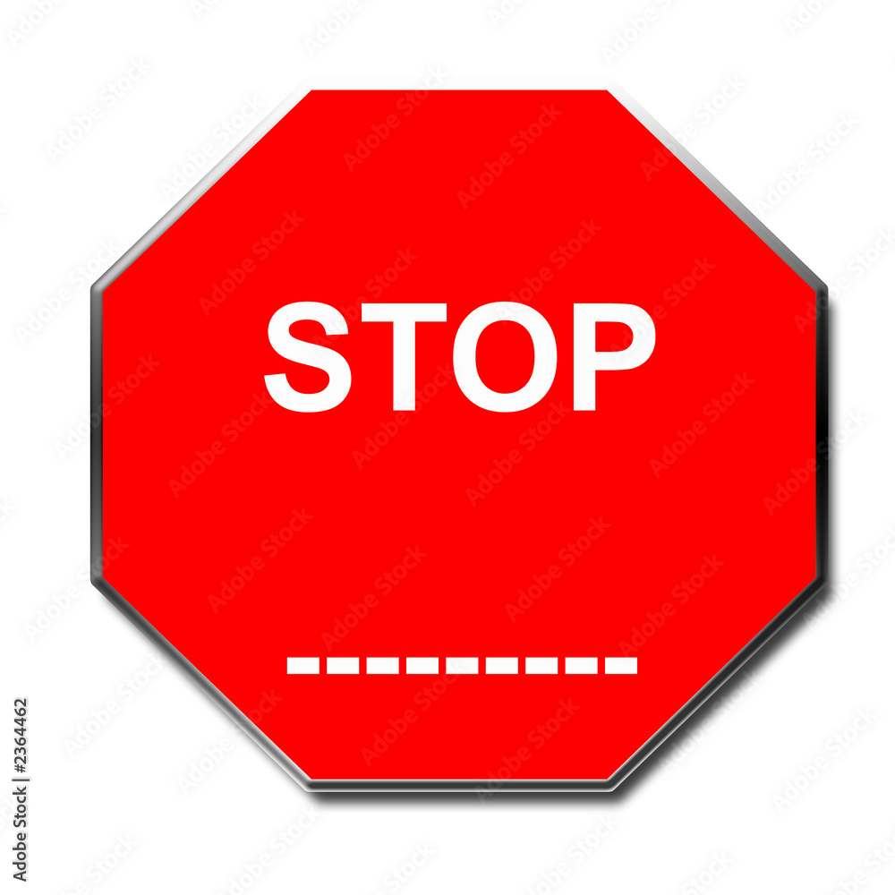 stop sign blank Stock Illustration | Adobe Stock
