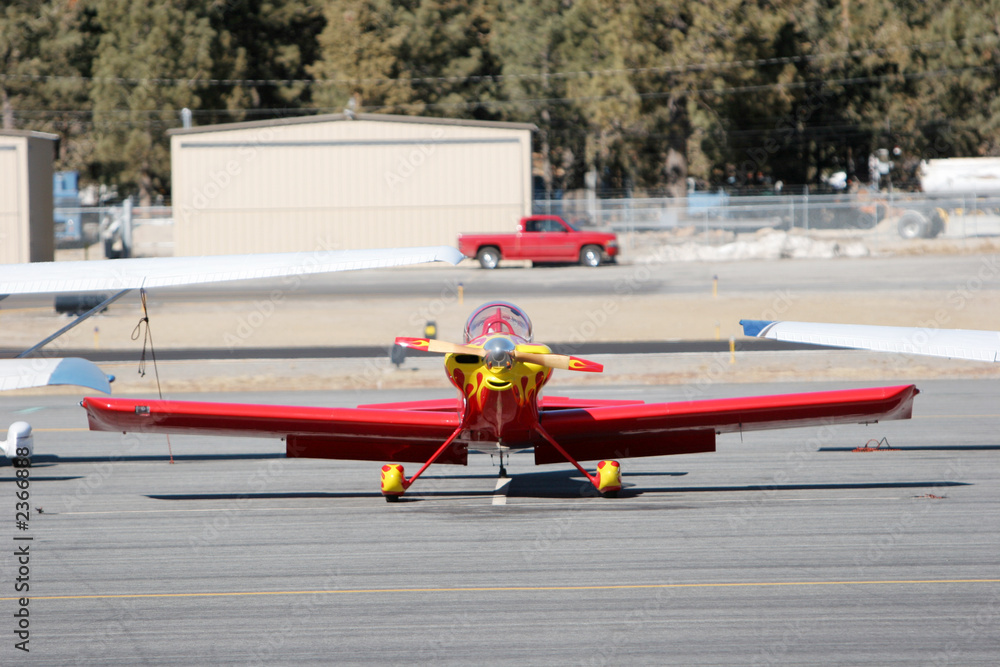 small red airplane Stock Photo | Adobe Stock