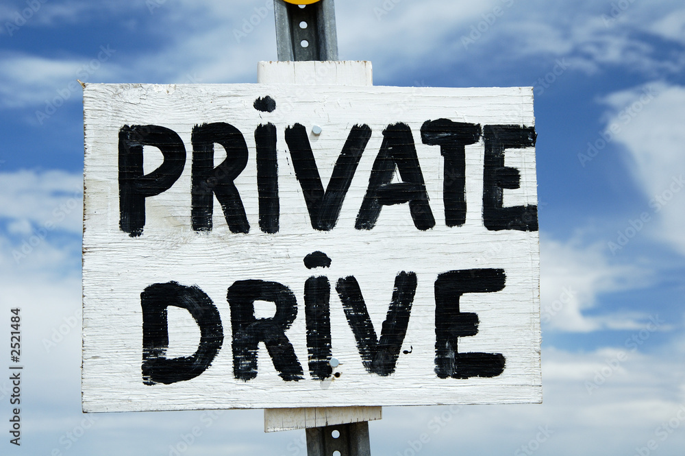 private drive sign Stock Photo | Adobe Stock