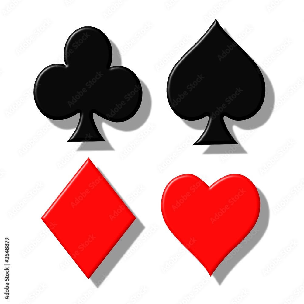 kreuz-pik-karo-herz 1 Stock Illustration | Adobe Stock