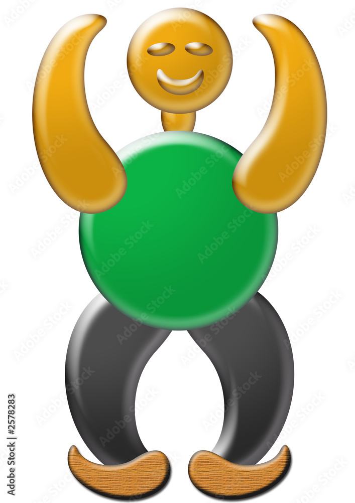 cartoon with arms in the air... Stock Illustration | Adobe Stock