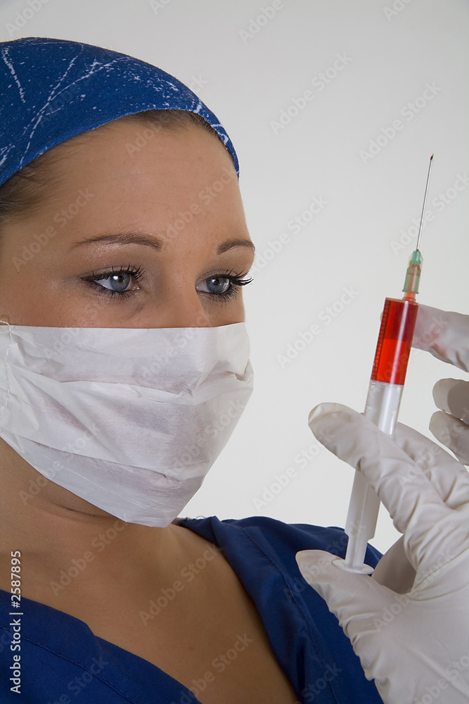 Doctor Giving Injection On Hips