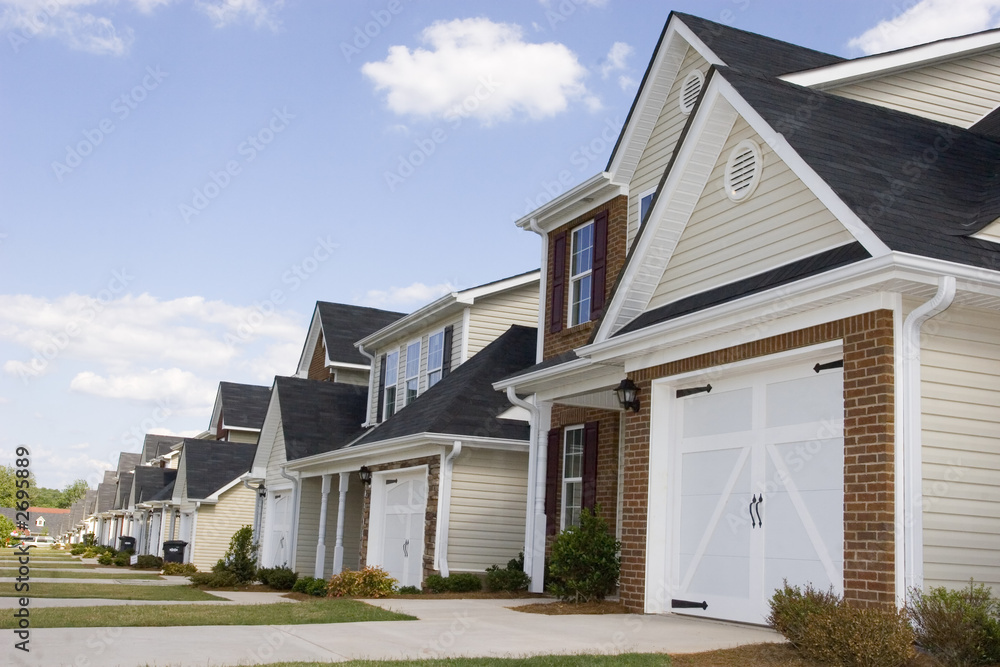 row of homes Stock Photo | Adobe Stock