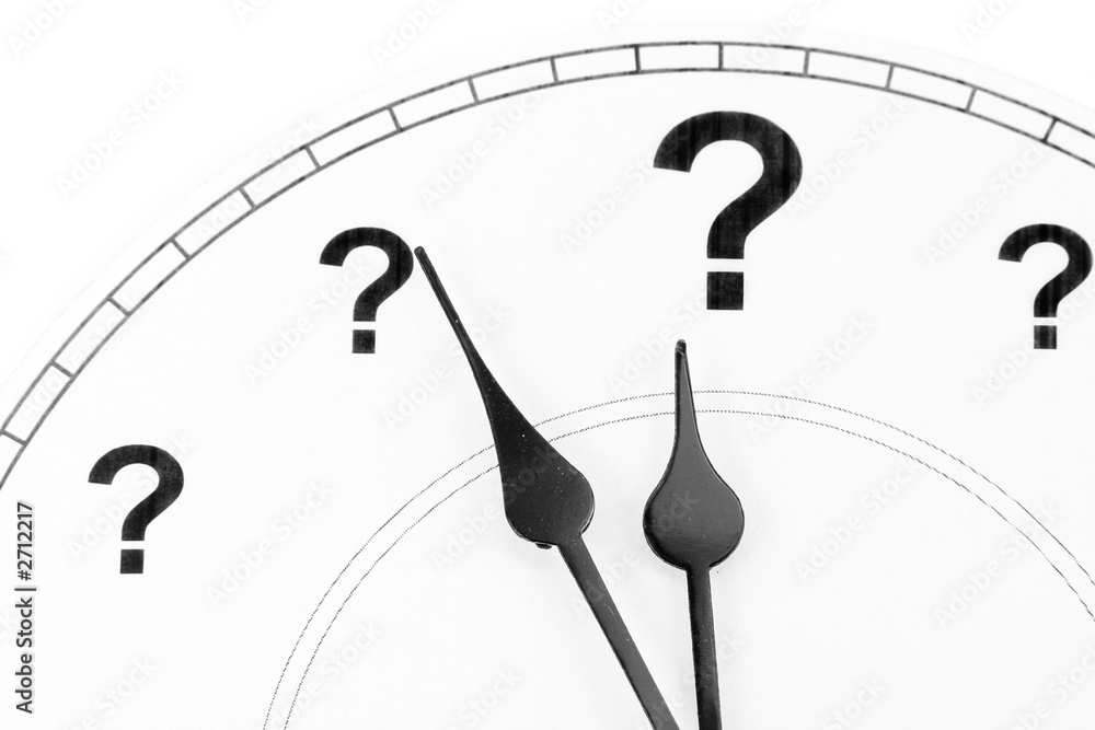 question mark clock Stock Illustration | Adobe Stock