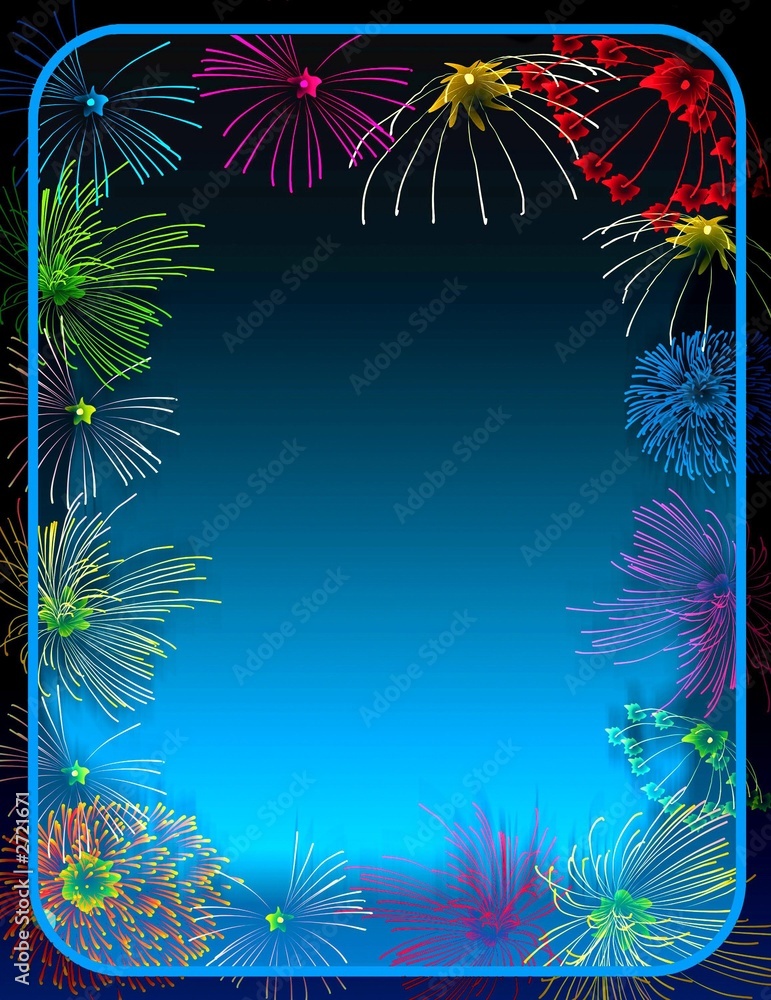 fireworks border Stock Illustration | Adobe Stock