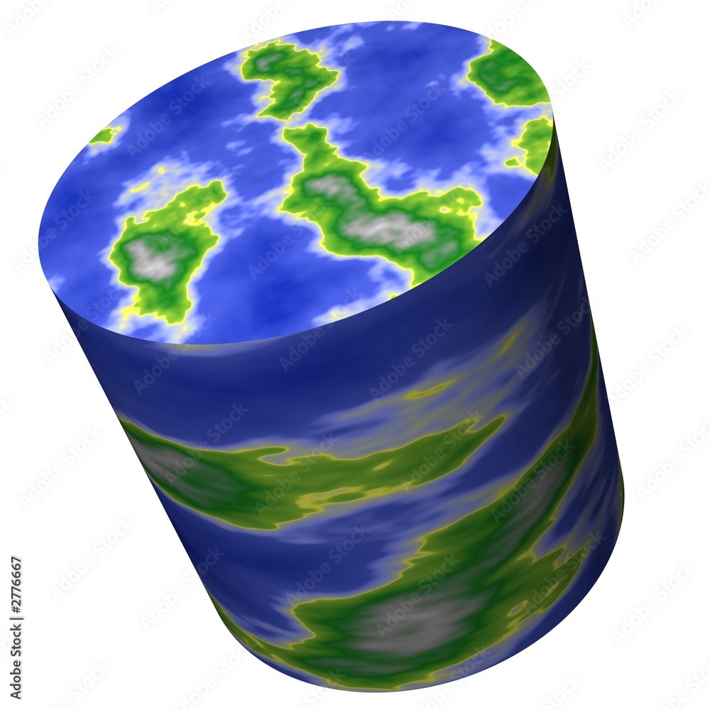 cylinder world map - out of the box Stock Illustration | Adobe Stock