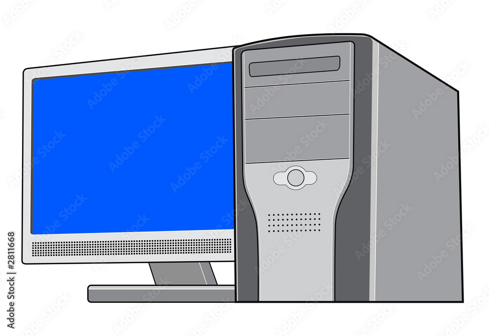 computer as3 iso view Stock Illustration | Adobe Stock