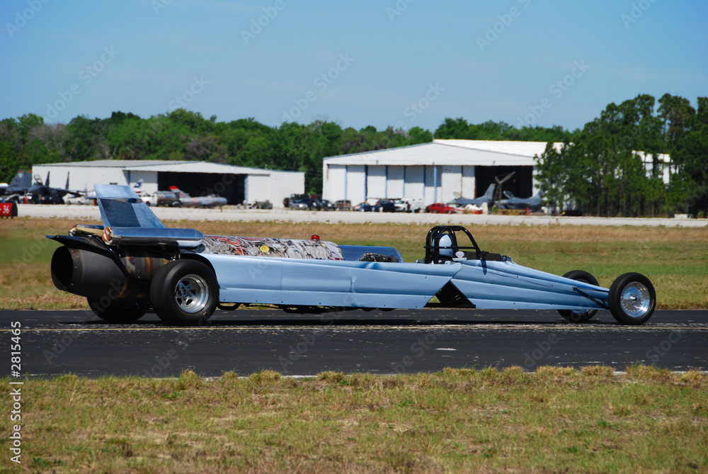 race car powered by a jet engine Stock Photo | Adobe Stock