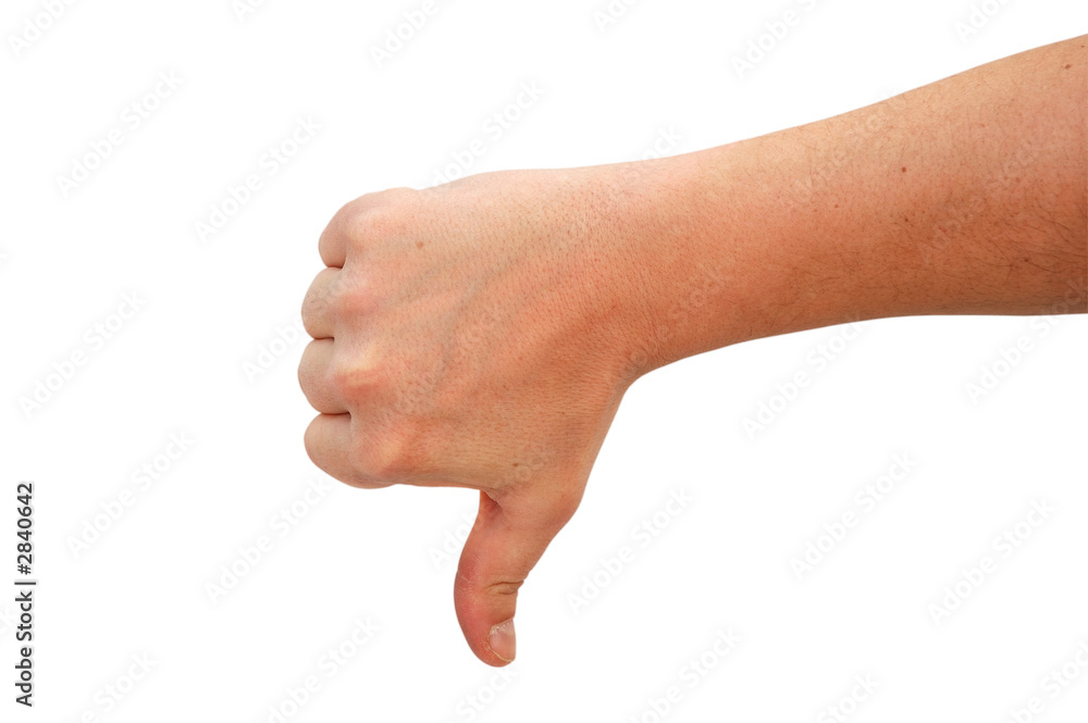 daumen runter Stock Photo | Adobe Stock