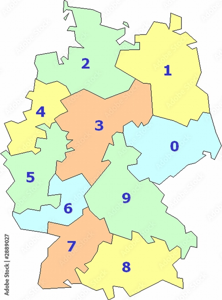 postleitzahlengebiete deutschland Stock Photo | Adobe Stock