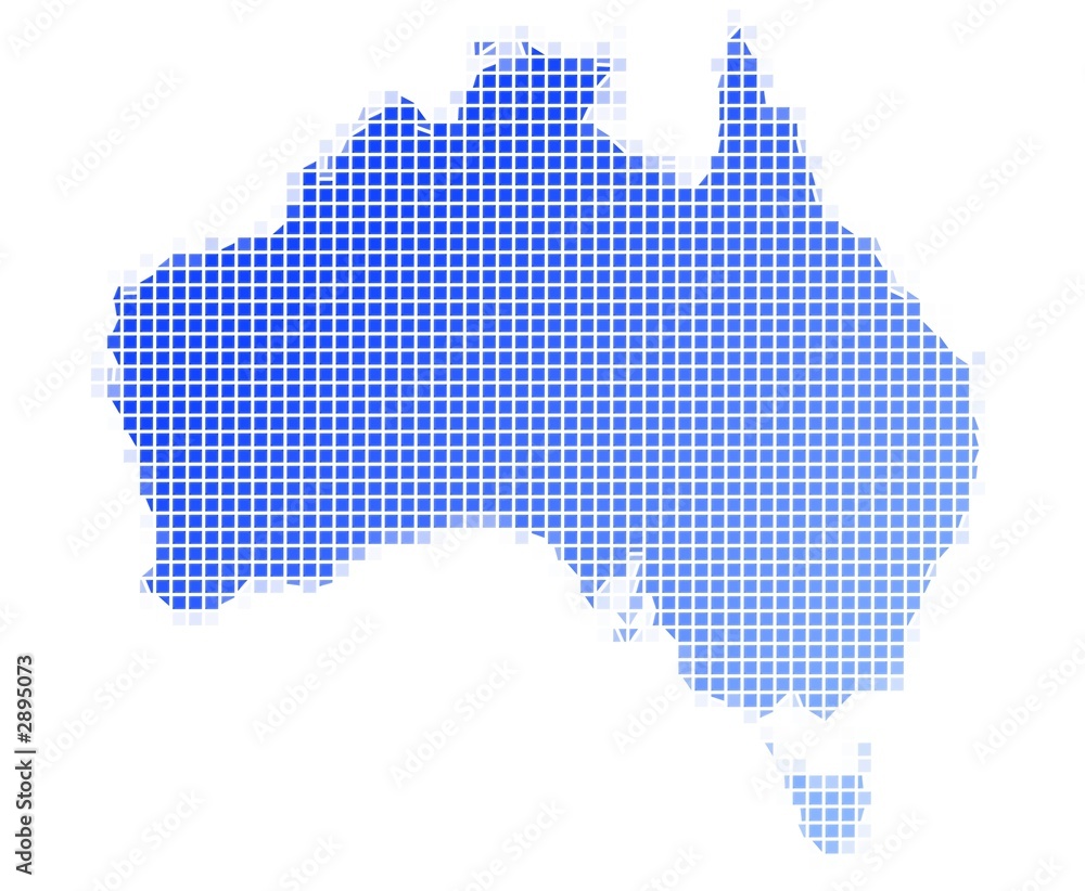 mozaic map of australia Stock Photo | Adobe Stock
