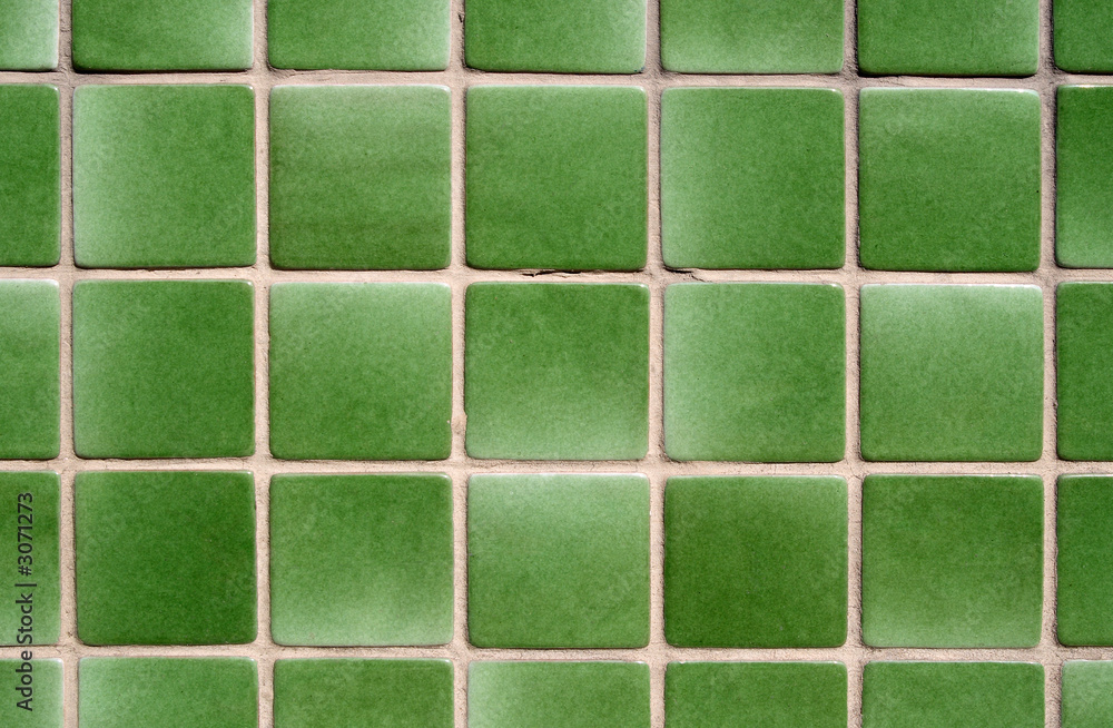 green tiles background. Stock Photo | Adobe Stock